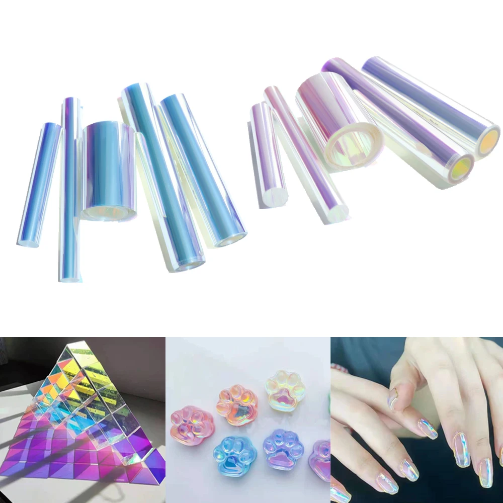 Rainbow Stickers Laser Aurora Effect Reflective Mirror Paper Film For ...