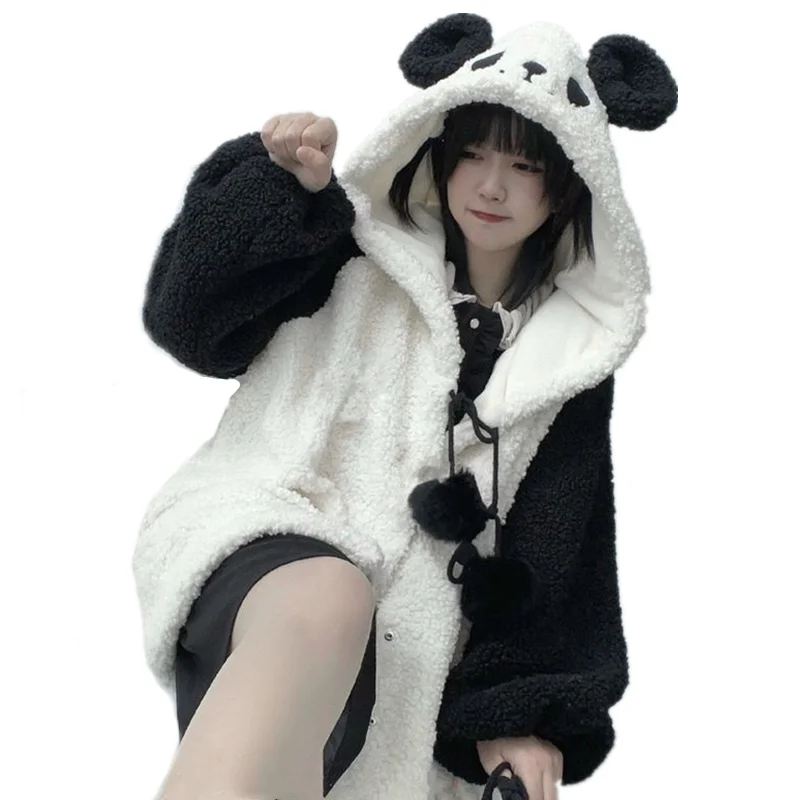 Sudaderas con capucha Kawaii para mujer, Sudadera con orejas de Panda ...