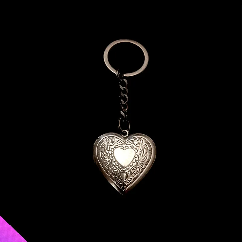 New keychain link heart and flower heart-shaped photo frame photo box ...
