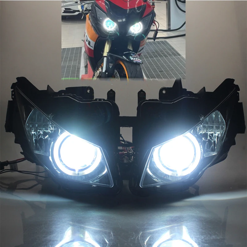 NEW Motorcycle Front Head Lamp Projector Headlight Head light Assembly ...