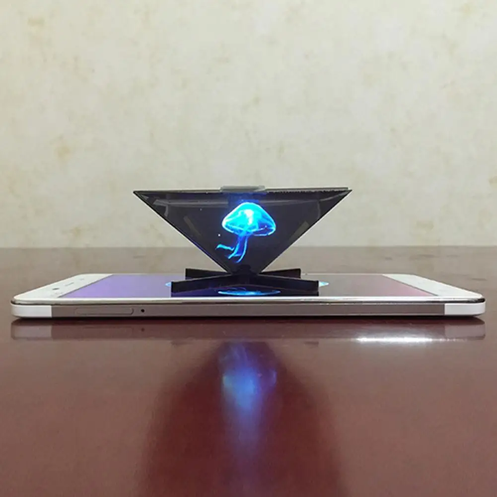 Projector Detachable Educational Mini Pyramid Shaped 3d Hologram Mobile ...