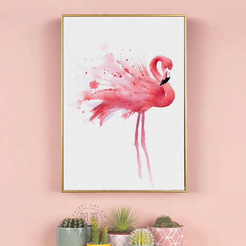 Flamingo Painting Abstract