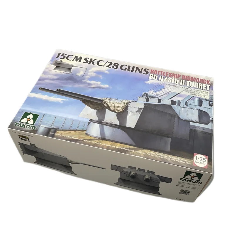 Takom 2147 1/35 German Navy Battleship Bismarck SK Twin Gun BbII/StbII ...