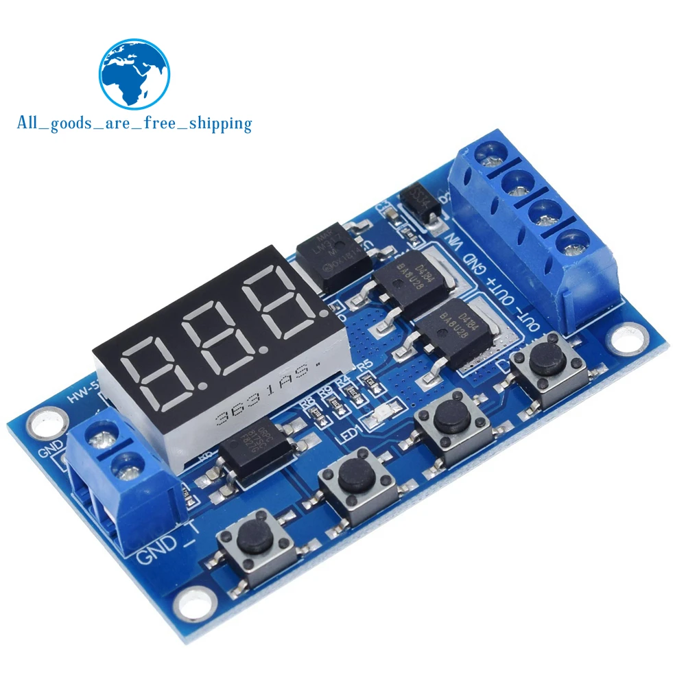 Équipement électrique et d'essai DC 12 V DEL Display Trigger Cycle Delay Relay Timer Control On ...