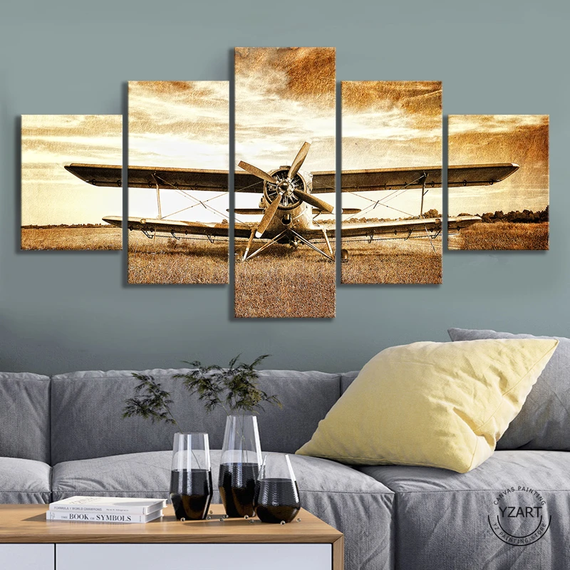 Vintage Airplane Wall Art