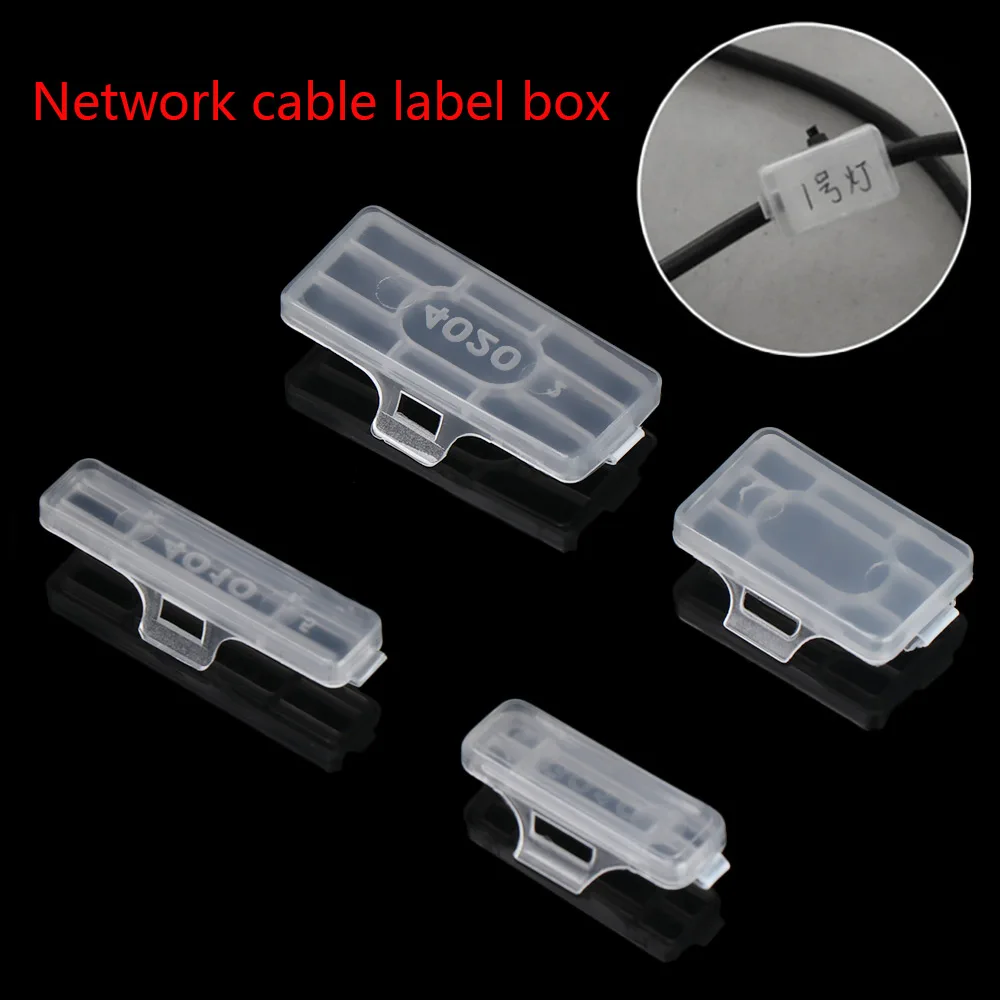 50PCS-Waterproof-Tie-Marker-Tag-Fiber-Organizers-Transparent-Cable-Sign ...