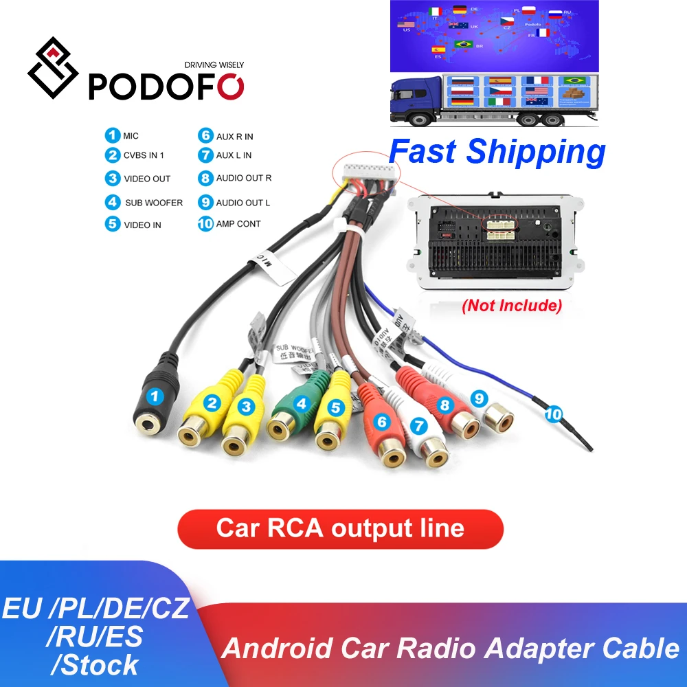 Car Stereo Auxiliary Adapter For Stock