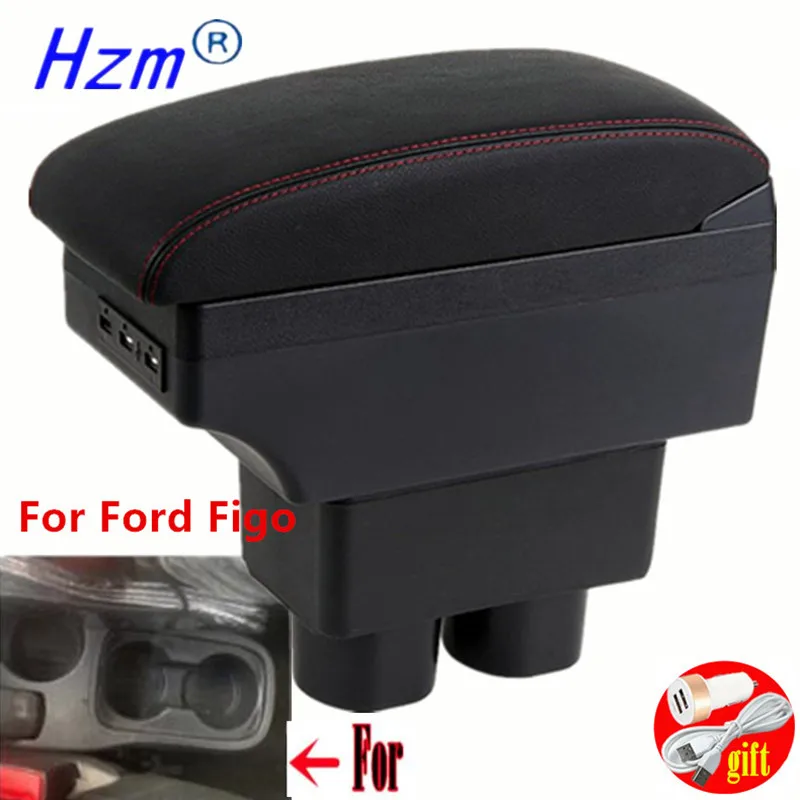 Car-Armrest-Box-para-Ford-Figo-Pe-as-Retrofit-Caixa-de-armazenamento ...