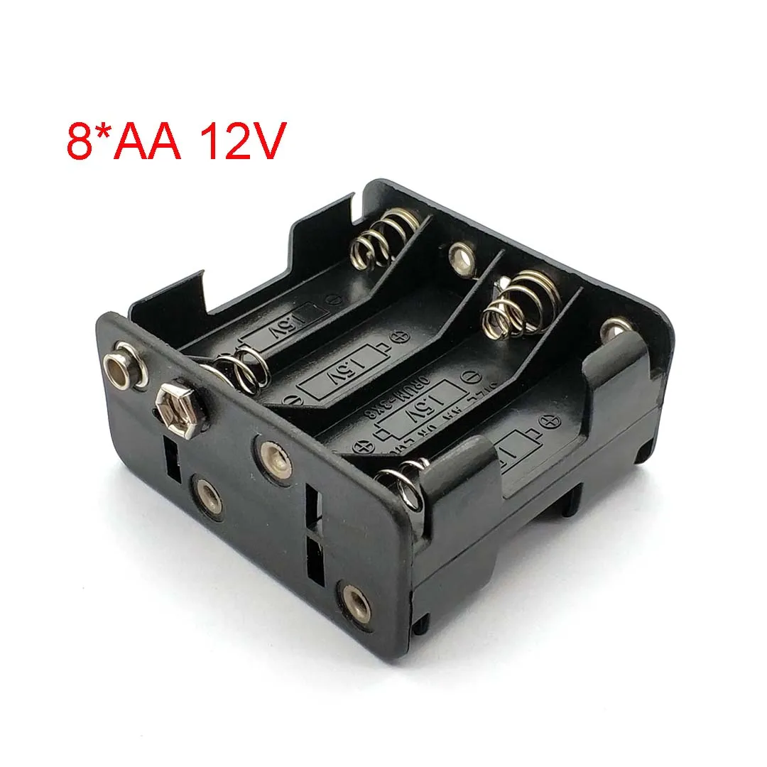 8AA-12V-Battery-Clip-Slot-Storage-Holder-Box-Case-8-AA-Batteries-Stack ...