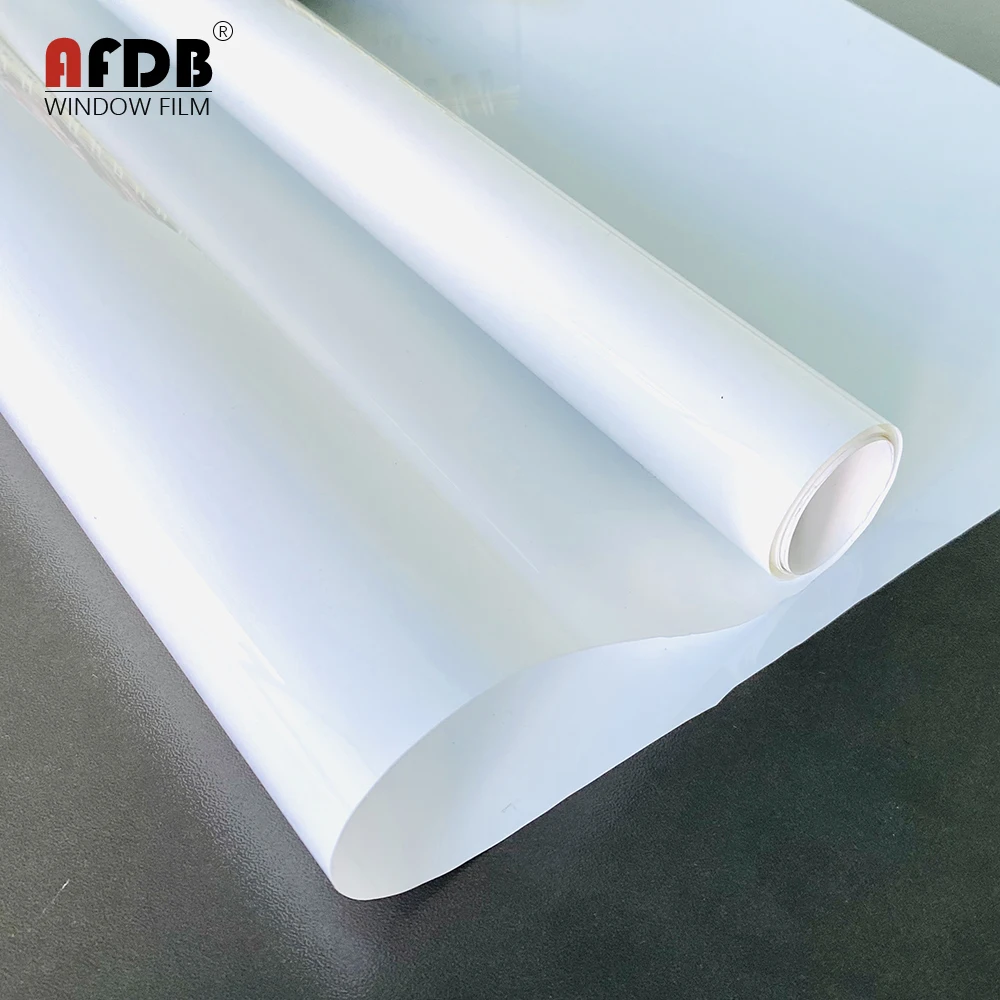 White Opaque Heat Control Window Film Stained Glass Vinyl Self Adhesive ...