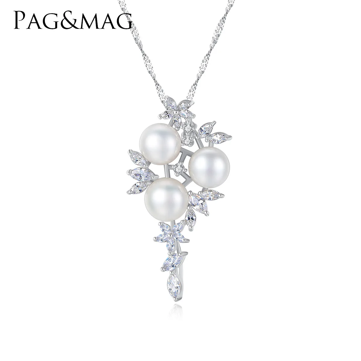 Pag-mag-s925-colar-de-prata-esterlina-pingente-natural-gua-doce-p-rola ...