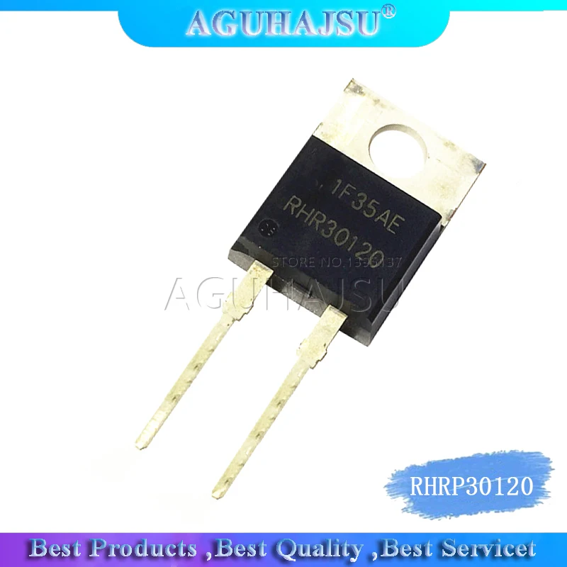 5pcs RHRP30120 RHR30120 and 30A 1200V Hyperfast Diode TO 220 2 ...