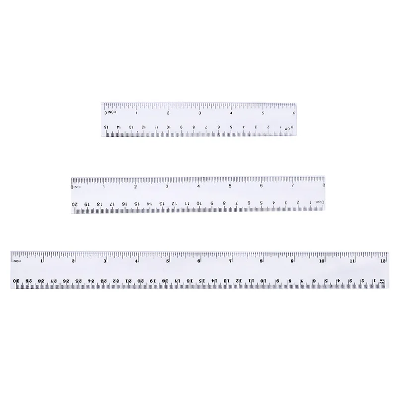 Régua transparente de patchwork, régua de 15cm, 20cm, 30cm, ferramentas de acolchoamento, pano ...