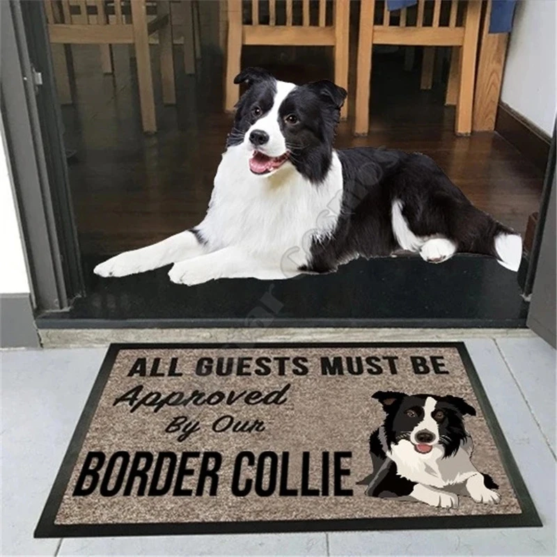 Dog Doormat Border Collie | Border Collie Garden | Border Collie Mat ...