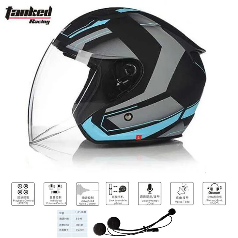 Tanked Half face Racing Motorcycle helmets for women/men Half cover ...