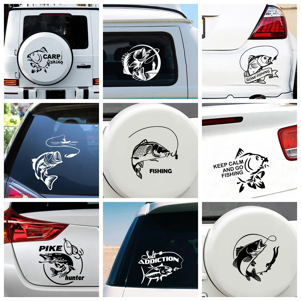 Hot Sale Go Fishing Car Stickers And Decals Fish Sticker For Car ...