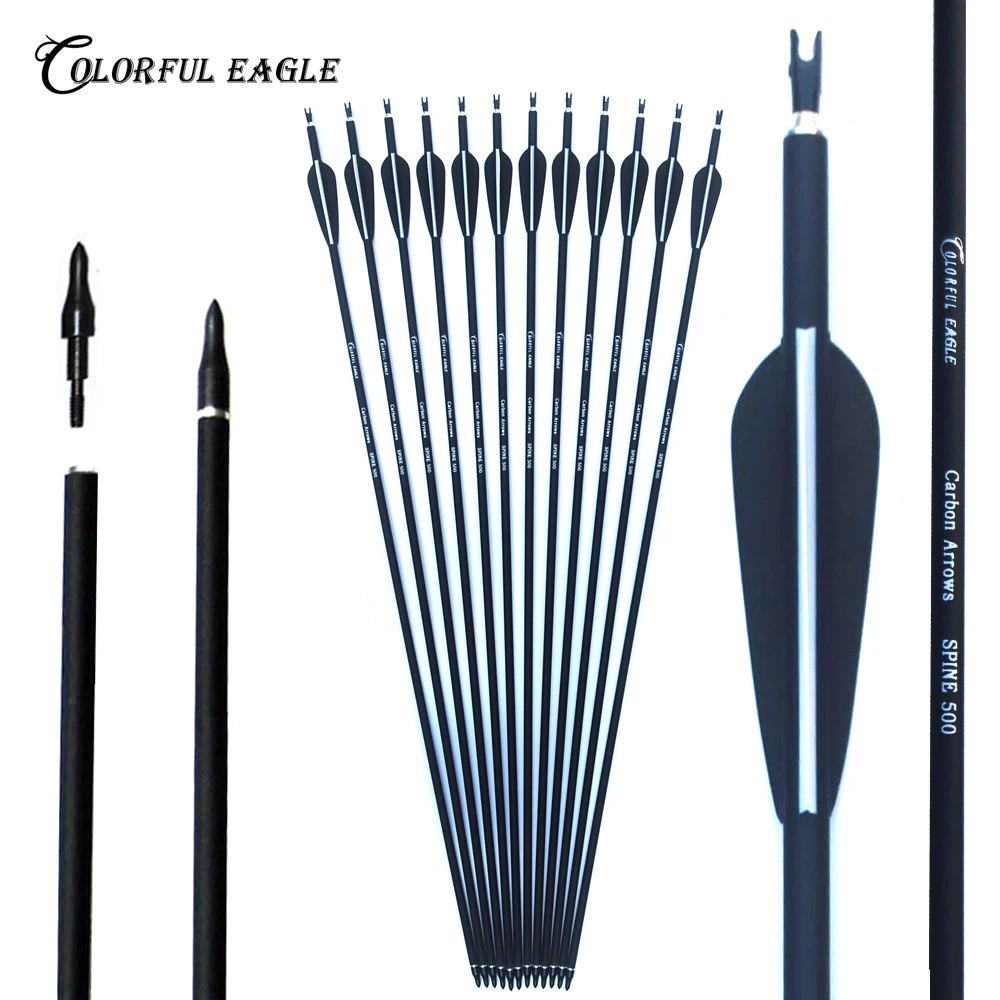 28-30-31-Inches-Carbon-Arrows-Archery-Hunting-Spine-500-with ...
