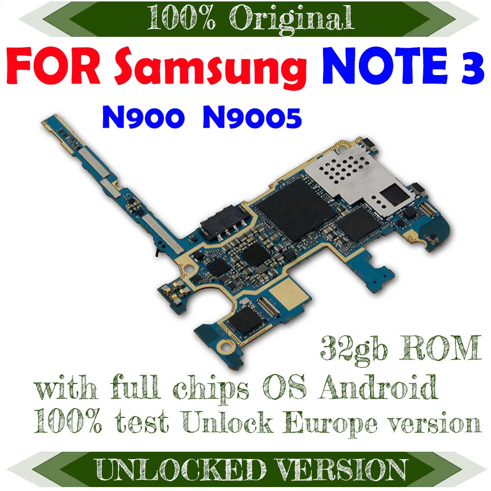 For Samsung Galaxy Note 3 N900 N9005 32gb Original Motherboard Europe ...
