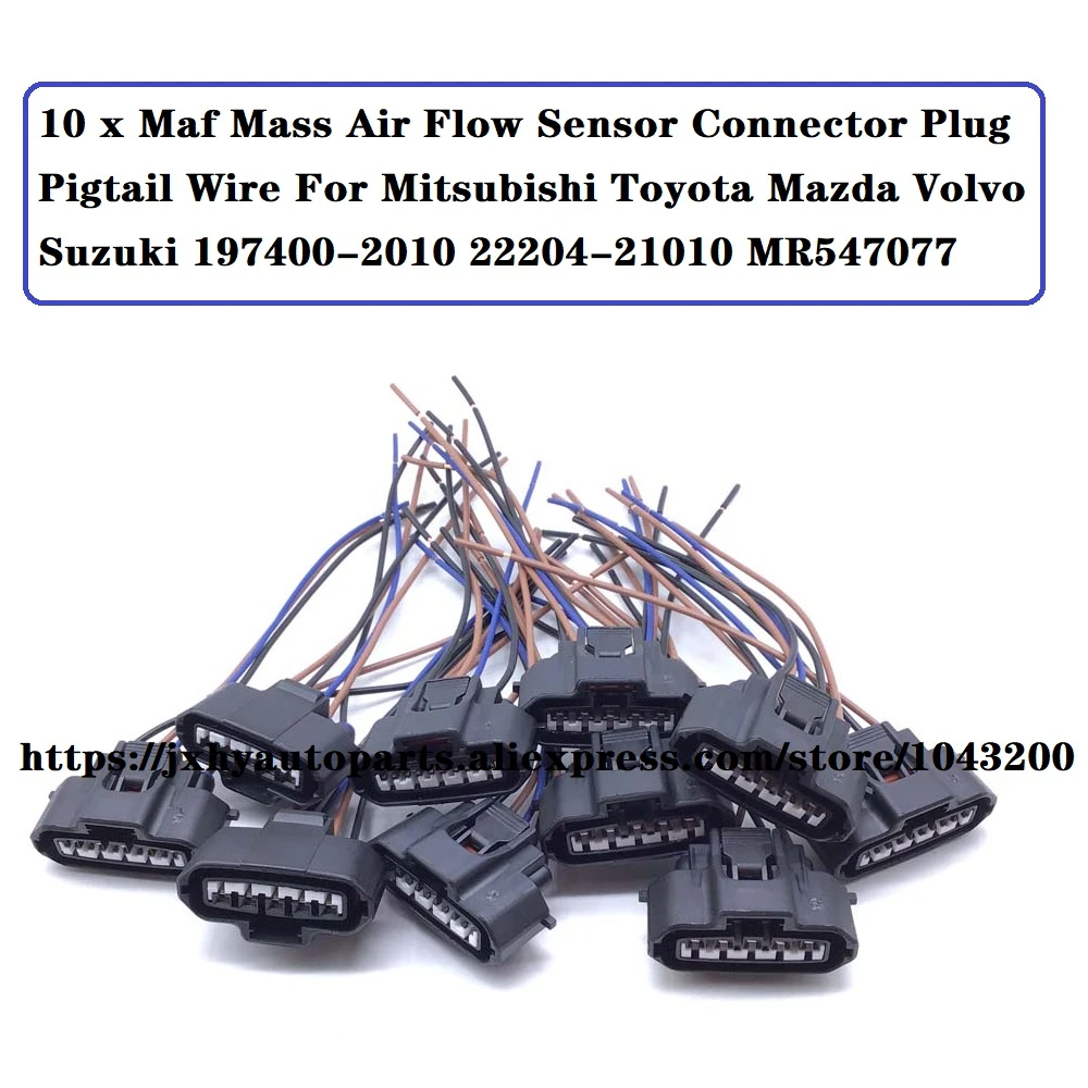 Maf Mass Air Flow Sensor Connector Plug Pigtail Wire For Mitsubishi ...