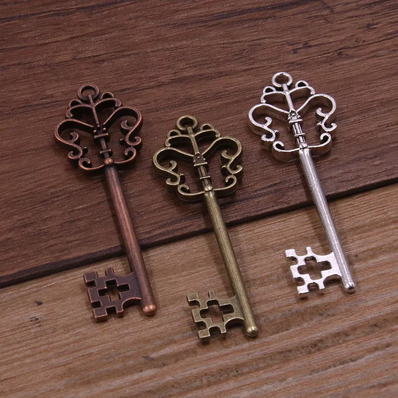 6pcs-18-58mm-3-Color-Hollow-Flower-Key-Charms-Pendants-Handmade ...