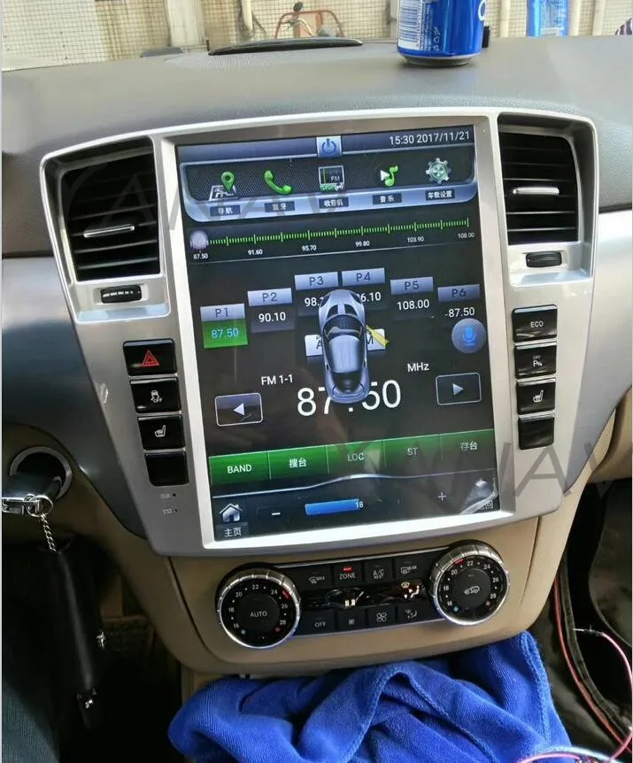 벤츠 ML GL W166 X166 128G 자동차 라디오 내장 카플레이, GPS 네비게이션 스테레오 수신기 헤드 유닛 멀티미디어 ...