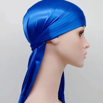 New Unisex Men Women's Satin Durag Bandana Caps Durags Headscarf ...