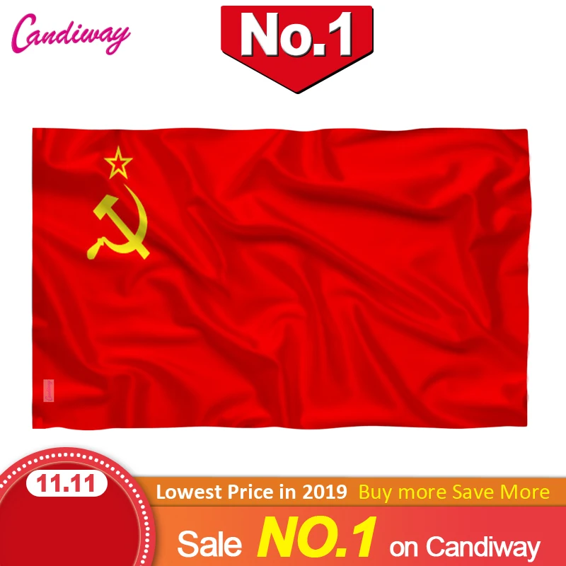 Red-CCCP-Flag-90x150CM-Union-of-Soviet-Socialist-Republics-3x5-Feet ...
