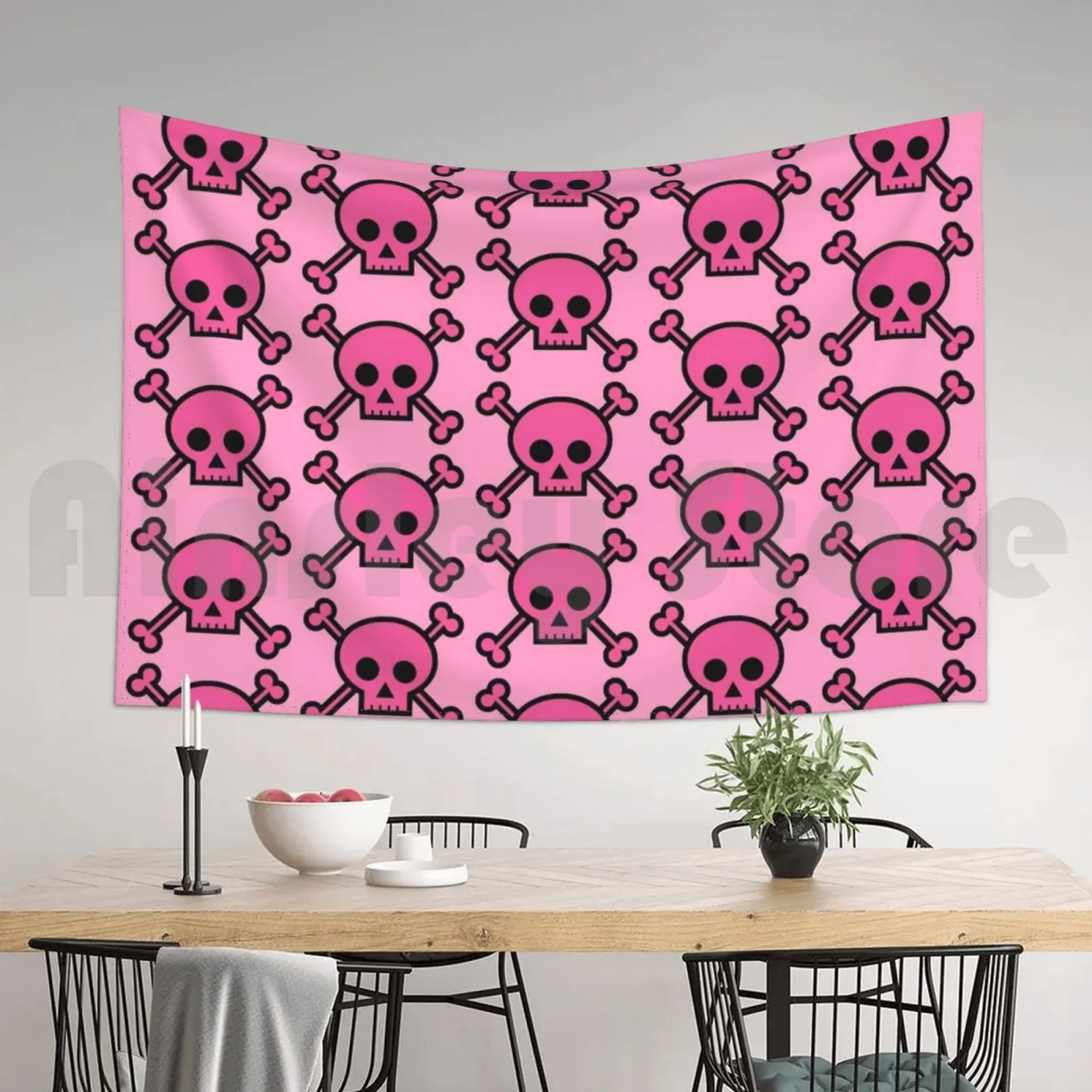 Pink Skull And Crossbones