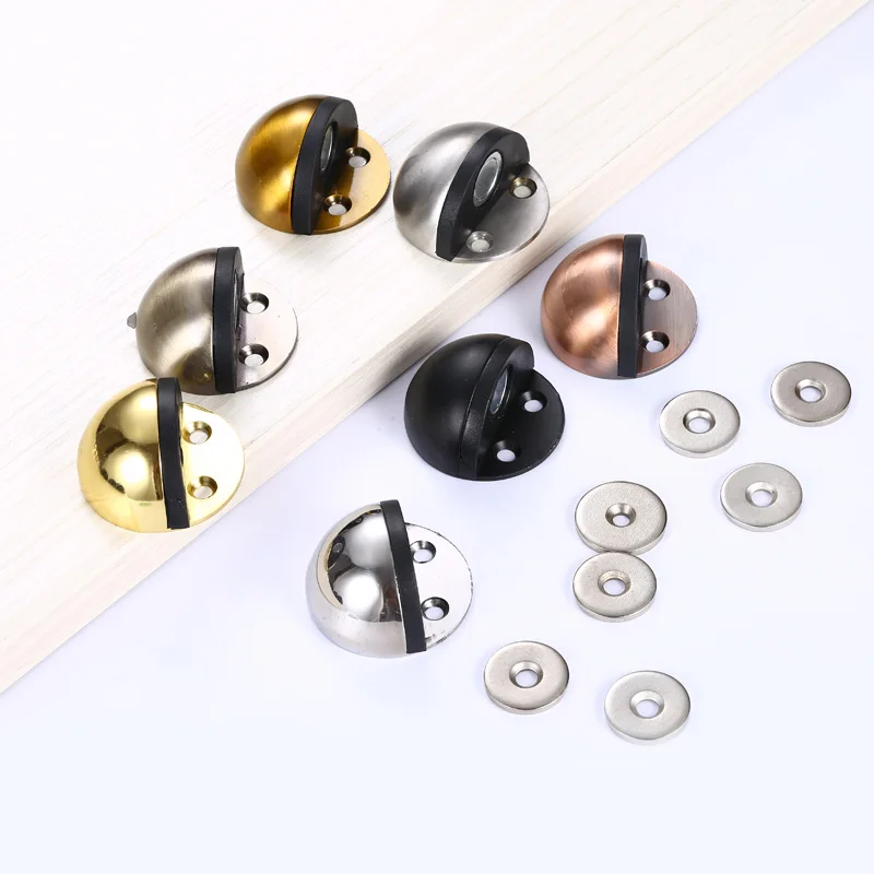 Stainless Steel Magnet Door Stops Rubber Door Stopper Anti-Collision ...