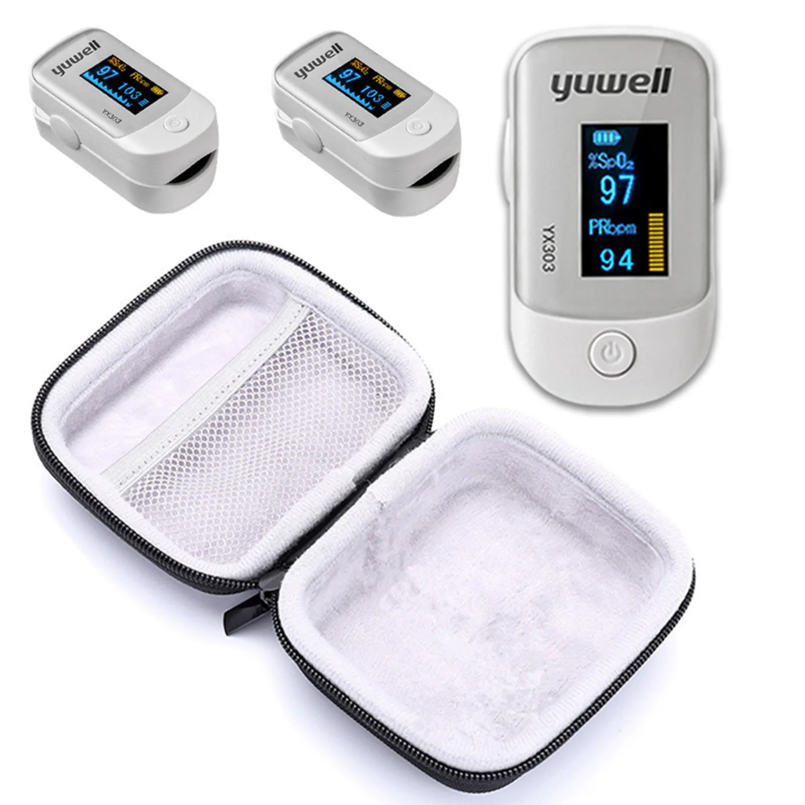 Neutral Finger Oximeter Zipper Bag Finger Pressure Type Eva Kit Neutral ...