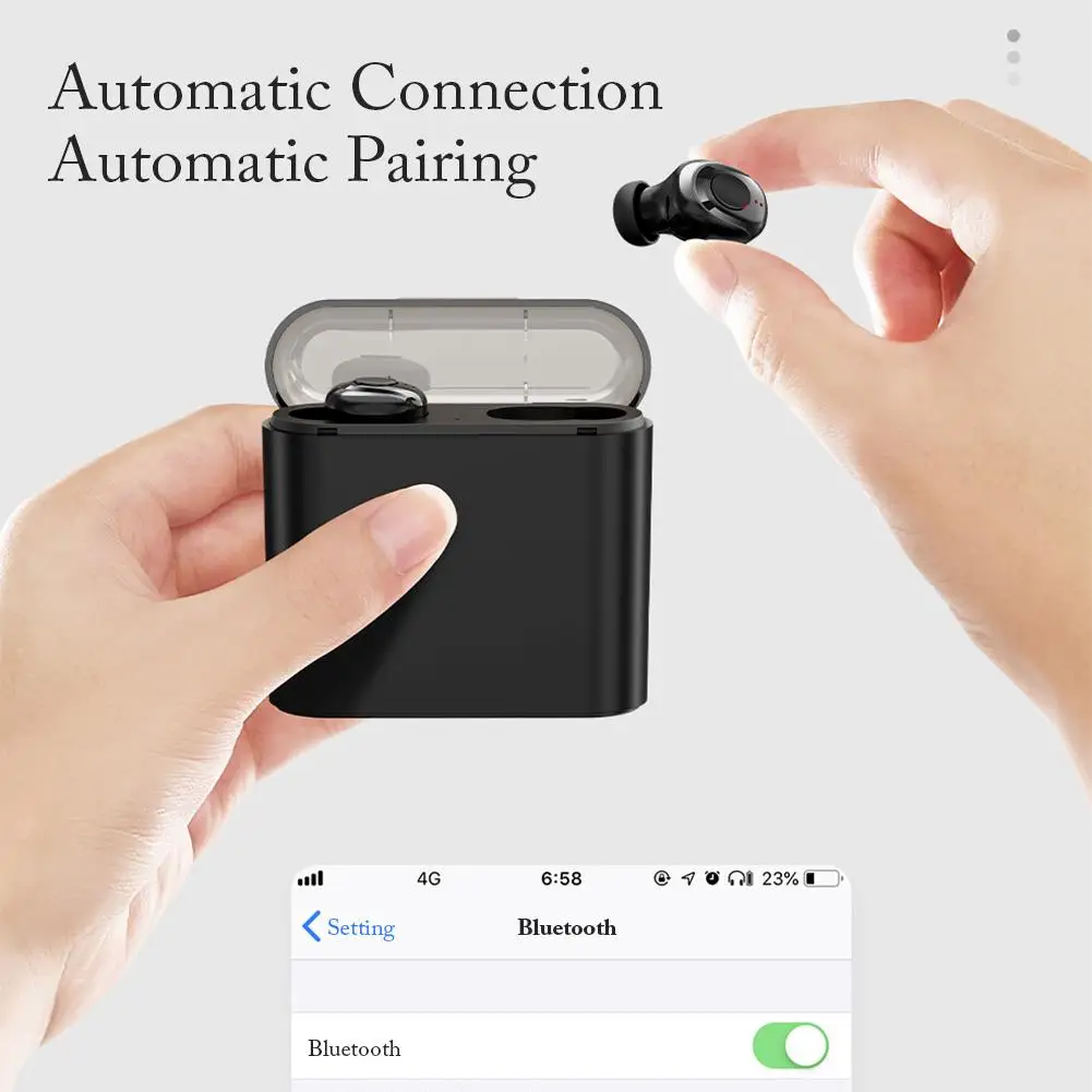 X18 TWS наушники Кнопка беспроводной стерео Bluetooth 5,0 зарядка мини ...