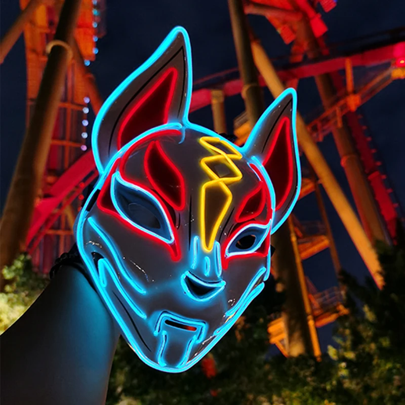 New-Arrival-LED-Luminous-Cosplay-Anime-Mask-Neon-Light-Up-Fox-Mask ...