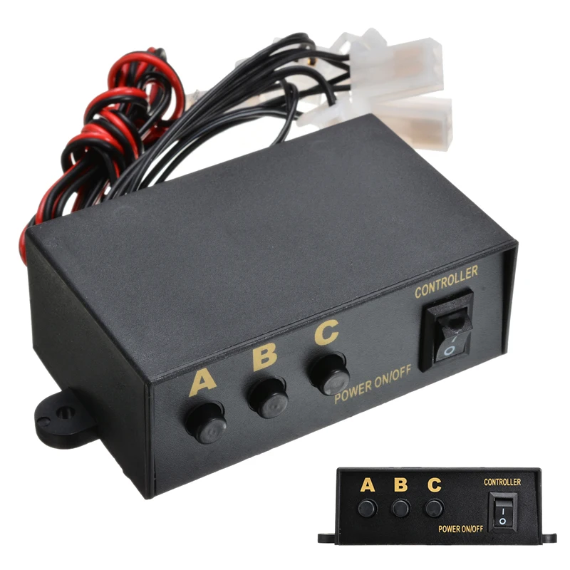 12V-LED-Strobe-Light-3-Flashing-Modes-Controller-Flash-Light-6-Ways ...