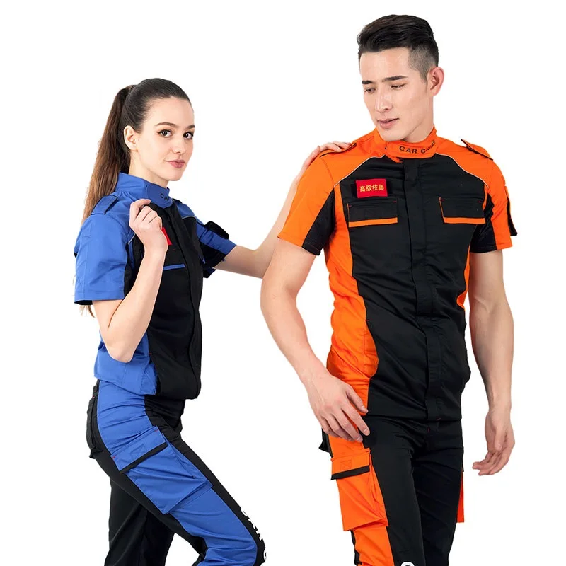 Auto Repair Work Clothes summer short Sleeve Suit Auto Repair Clothing ...