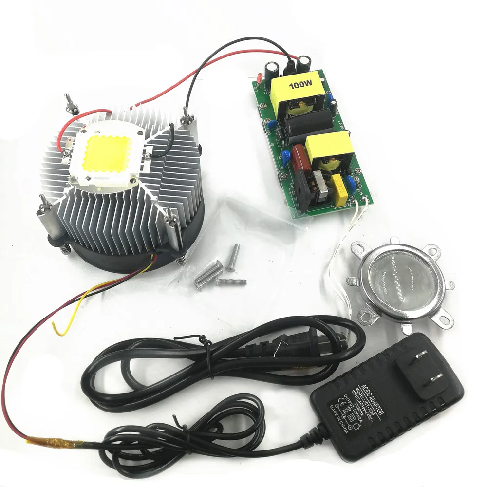 100Watt-High-Power-White-LED-chip-100W-Heatsink-Cooler-100W-LED-Driver ...