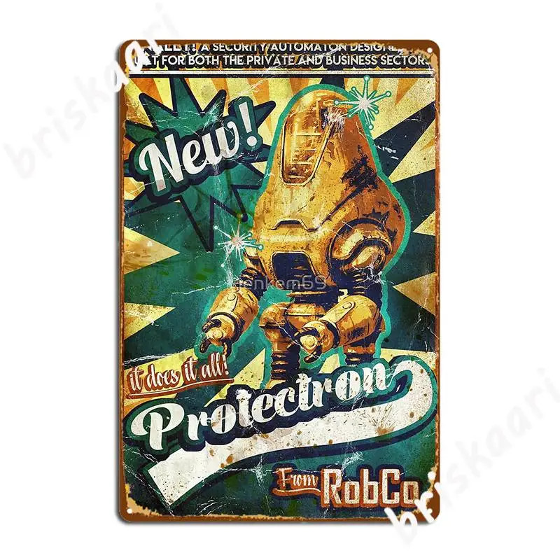 Protectron-Ad-Metal-Plaque-Poster-Club-Party-Decoration-Party-Plates ...