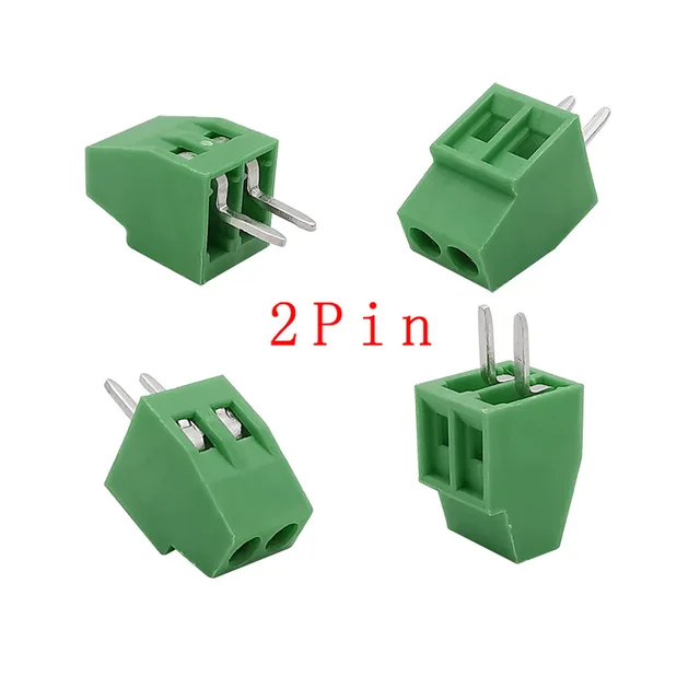 2.54mm/0.1" Pitch PCB Screw Terminal Block Connector 2P 3P 4P 5P 6P 7P ...