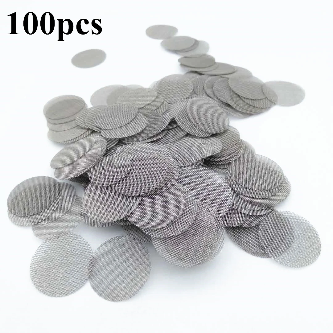 100pcs/Bag Durable Stainless Steel Smoking Tobacco Weed Pipe Filter ...