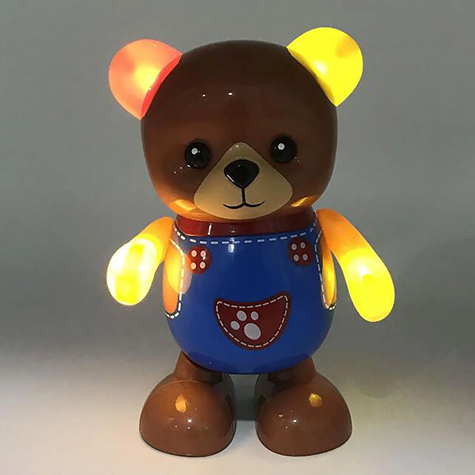 Children's Electric Bear Toy Glowing Music Robot Swinging Dancing Robot ...