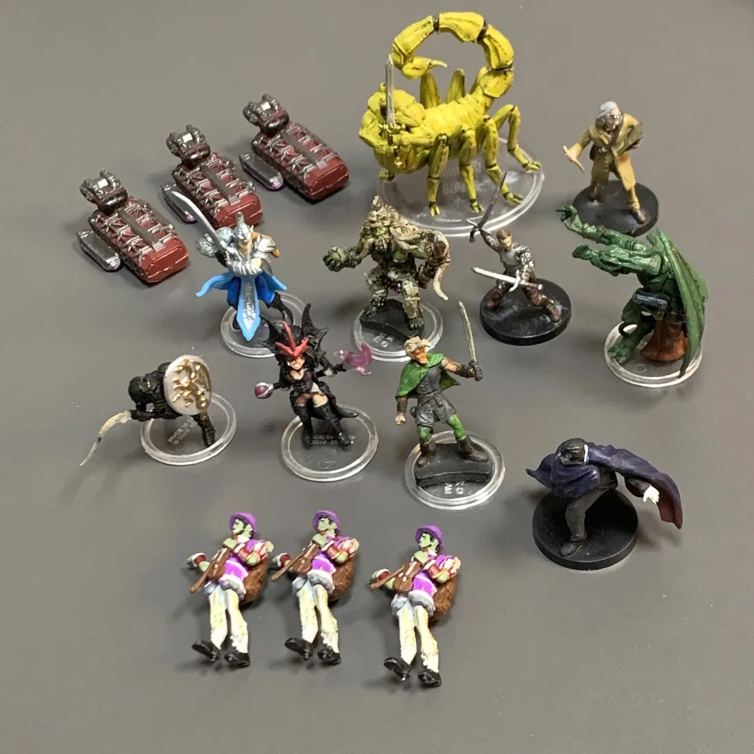 Random 6Pcs Painted Board Game Miniature Warrior Monster Fighter ...