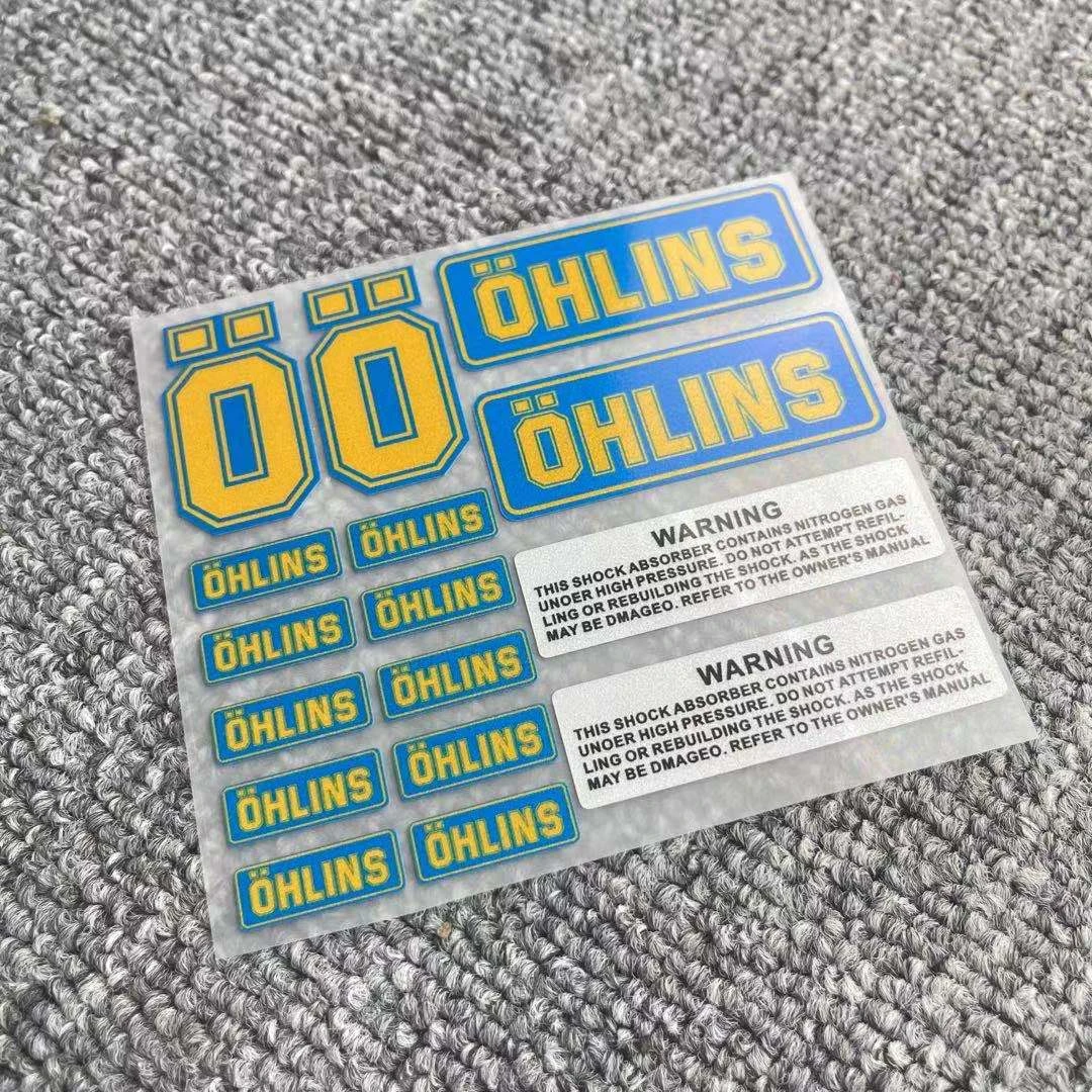 OHLINS Motorcycle Side Strip Bike Helmet Sticker Car Styling Vinyl ...