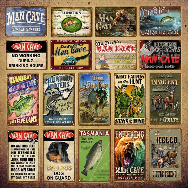 Hunting Man Cave Signs