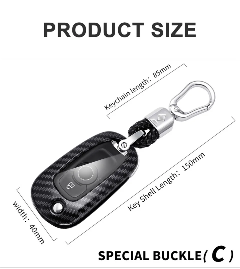 Coque clé,Couvercle de clé de voiture en Fiber de carbone, pour Opel ...