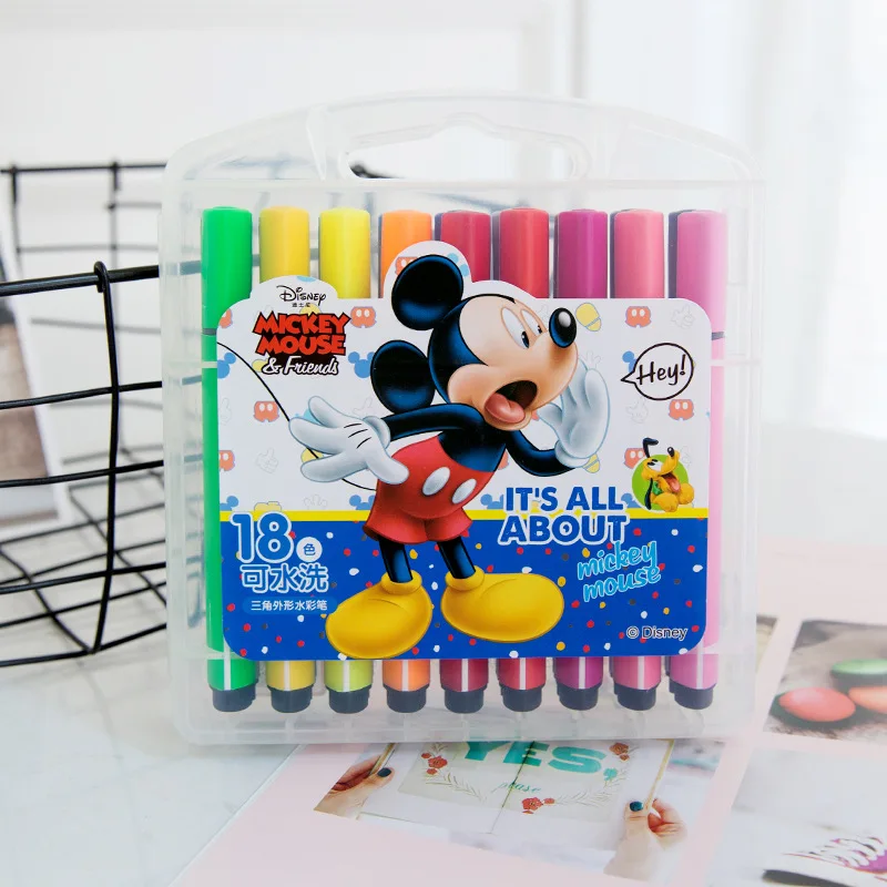 Genuine 18 colors Disney Frozen Mickey Mouse children art colored ...