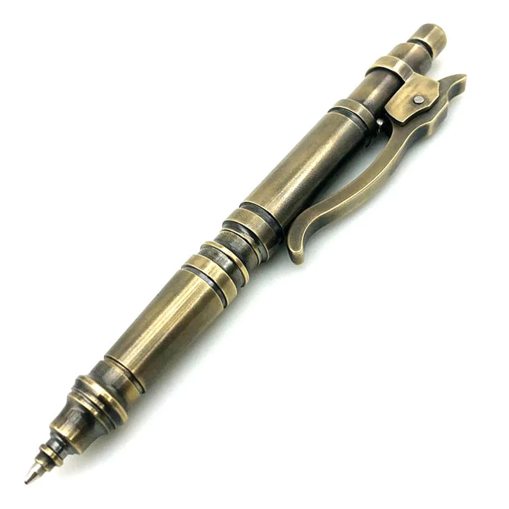 Outdoors Writing Tools Edc Classic Solid Brass Mechanical Sliding Pen ...