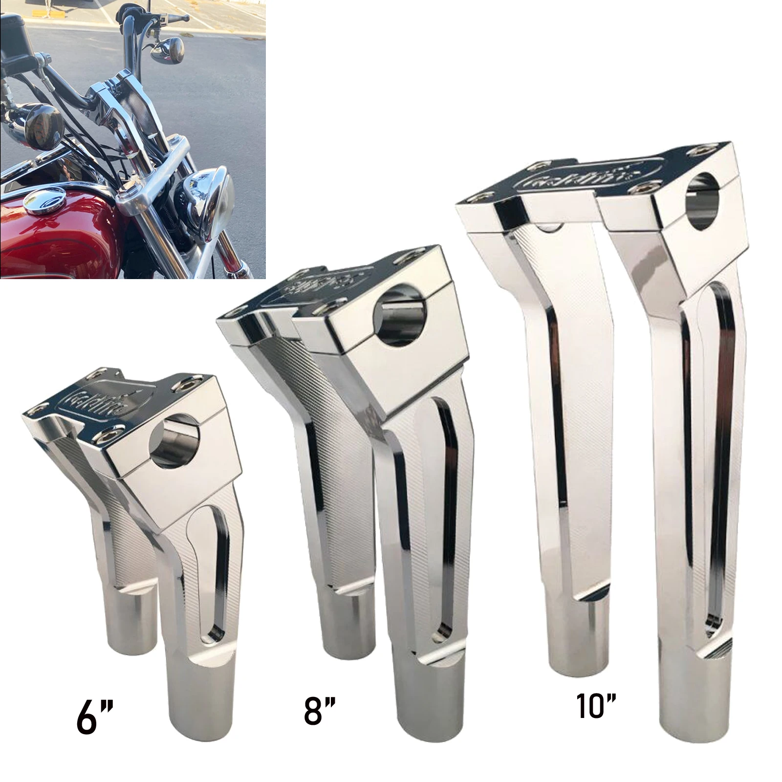 Goldfire-10-Kickback-Challenger-Pullback-Motorcycle-HandleBar-Riser-Fit ...