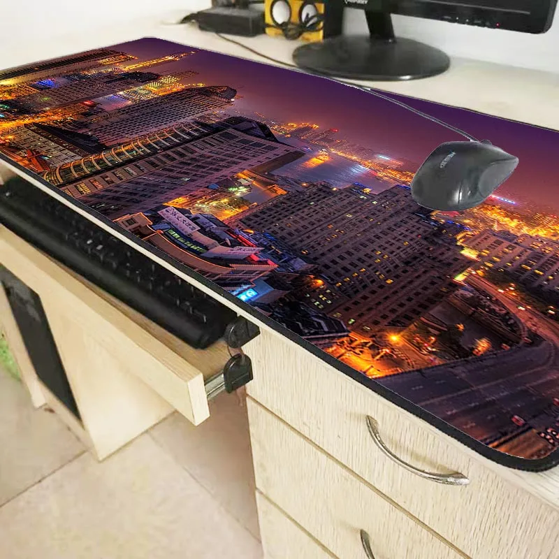 XGZ Beautiful City Night Large Mousepad High Quality Professional Game ...