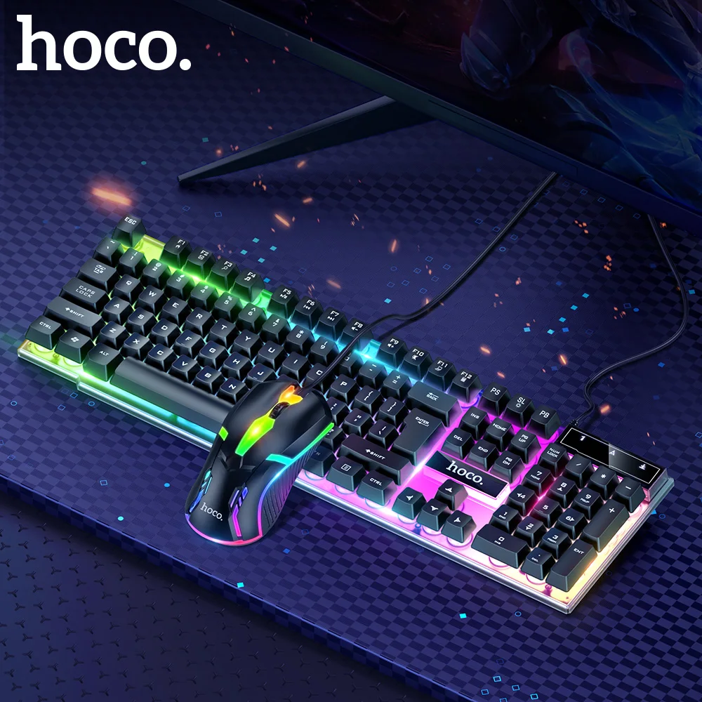 HOCO-LED-Gaming-Keyboard-Rainbow-Backlight-EN-RU-Version-104key-USB ...