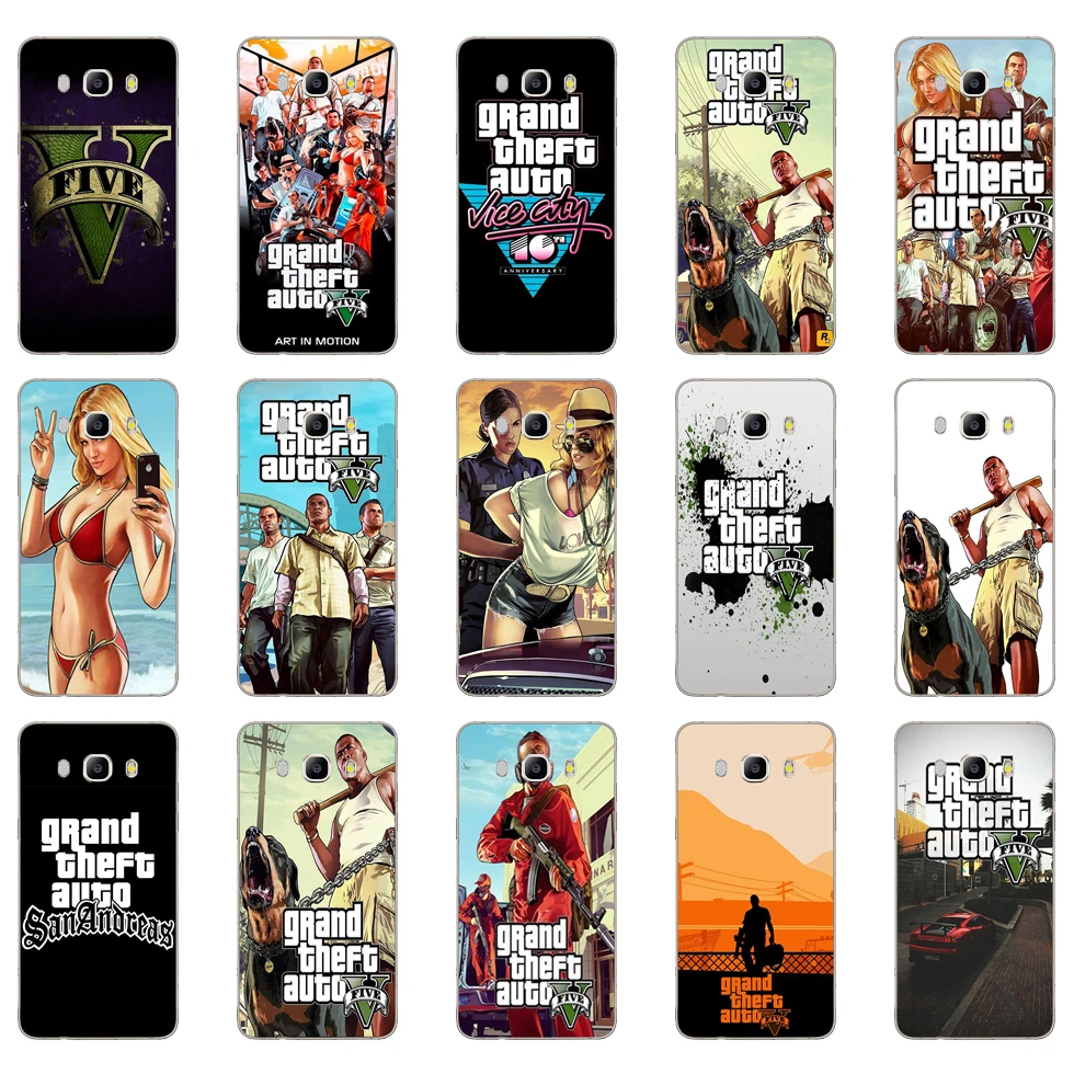 33DD Grand Theft Auto GTA V Soft Silicone Case Cover for Samsung Galaxy ...