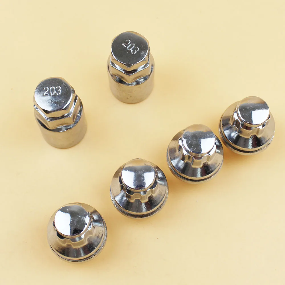 LARBLL Car Chrome Anti theft Wheel Screw Bolt Lock Nut Key Adapter fit ...